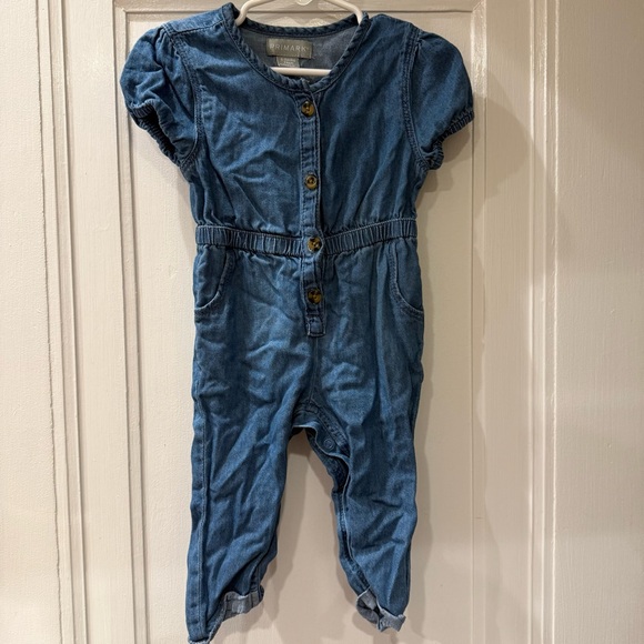 Primark | Bottoms | Primary Blue Denim Kids Jumpsuit Size 69 Mo | Poshmark